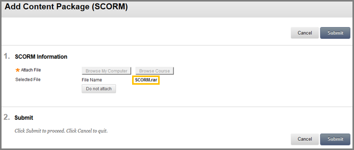 SCORM Reports | The American College of Greece – Blackboard