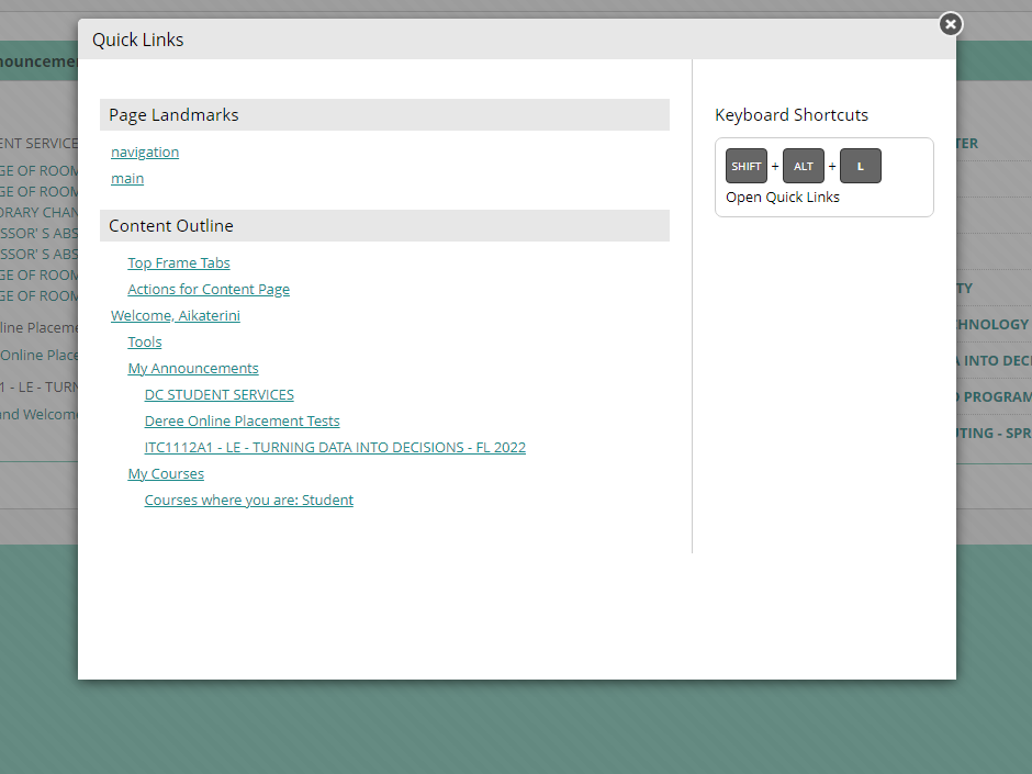 Bb User Account – Students | The American College of Greece – Blackboard